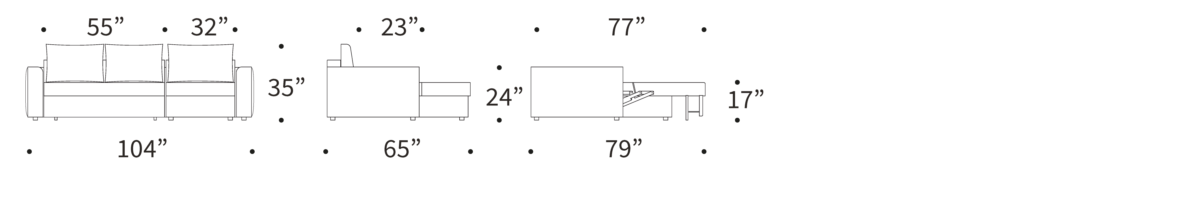 Neah Lounger Full Size With Curved Arms