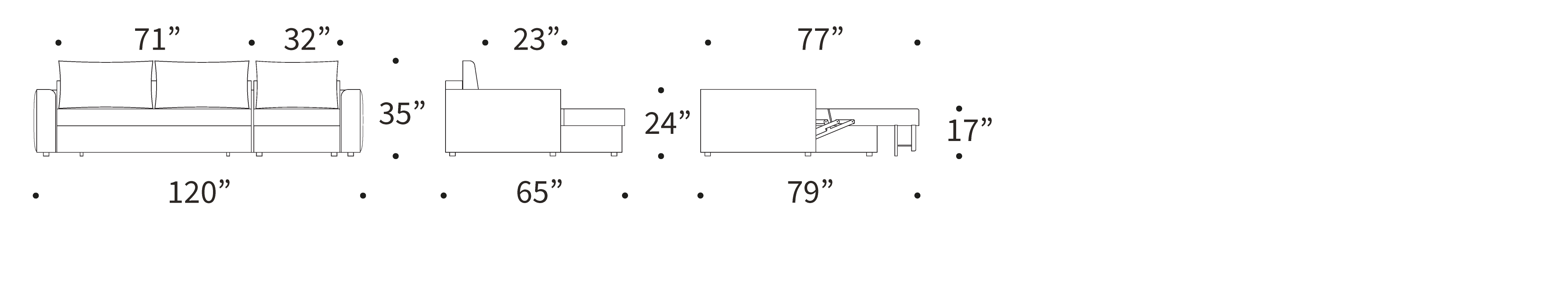 Neah Lounger King Size With Curved Arms